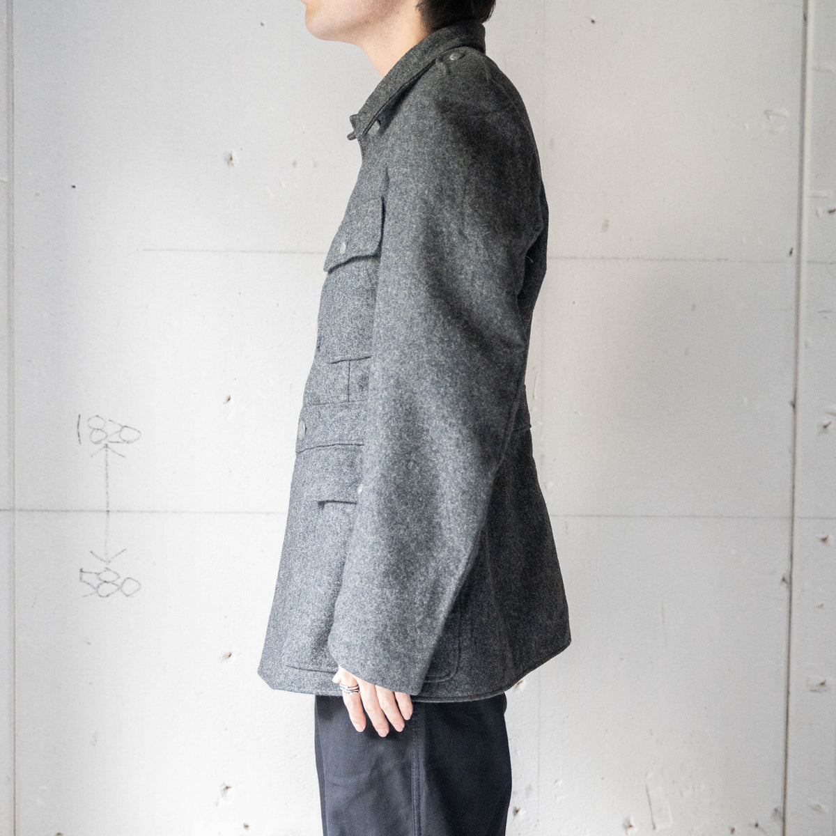 1960s Denmark military gray color wool jacket 'dead stock' – gochic vintage
